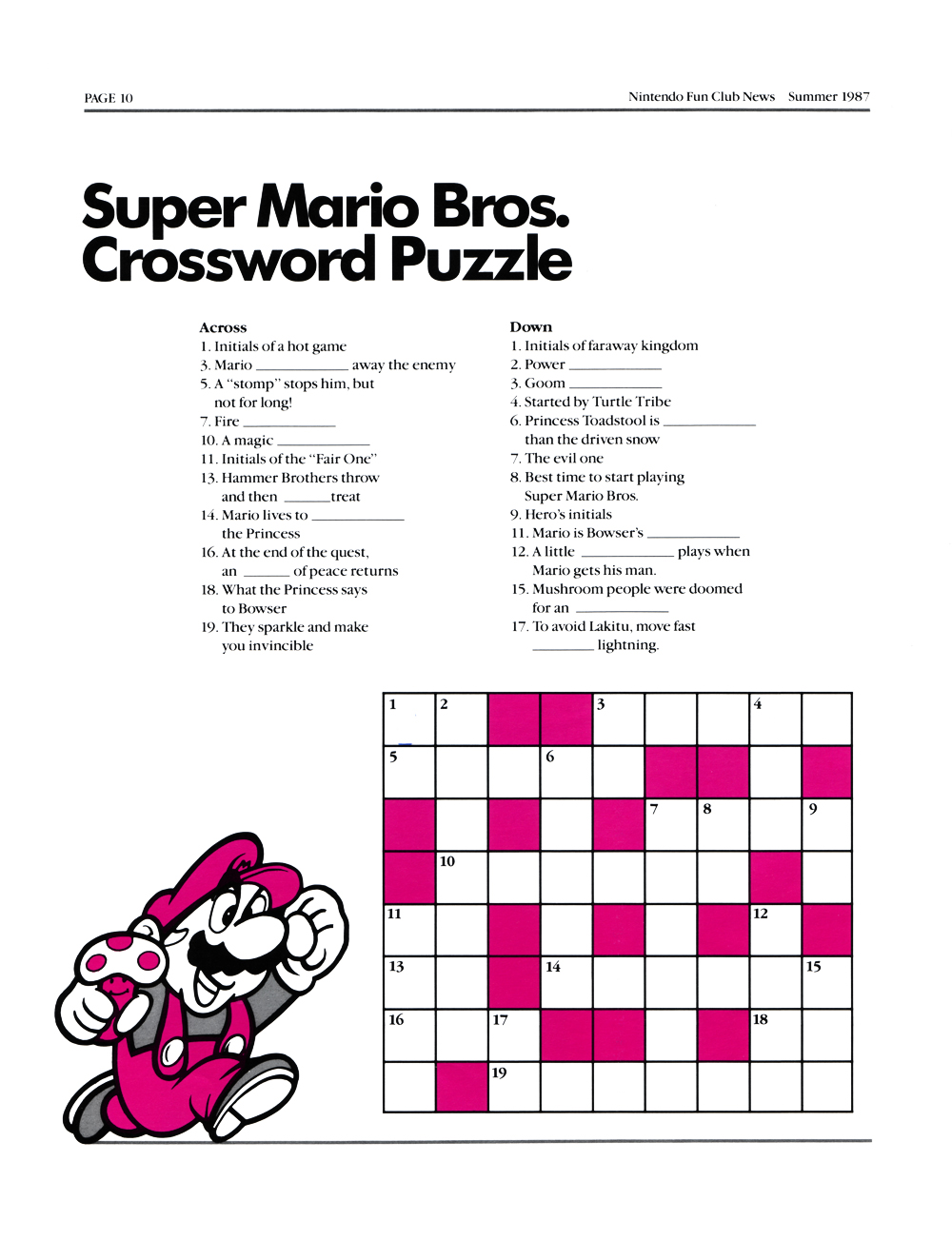 Saturday Cross Word Puzzle Pure Nintendo Saturday Cross Word Puzzle Pure Nintendo