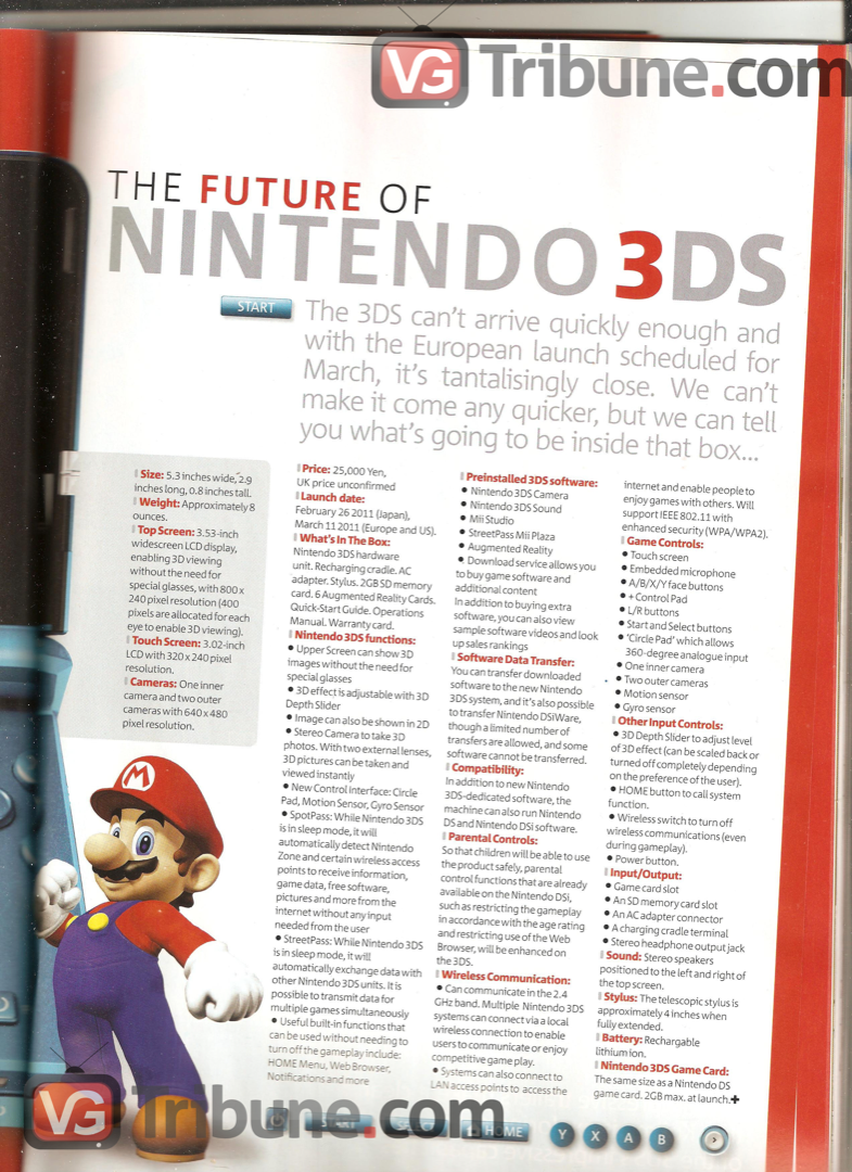 Rumor: Official Nintendo Magazine Has Europe, NA 3DS Release Date March 11 - Pure Nintendo