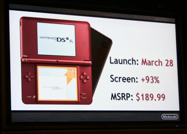 Nintendo DSi XL - March 28 in North America for $189, Comes in Red ...